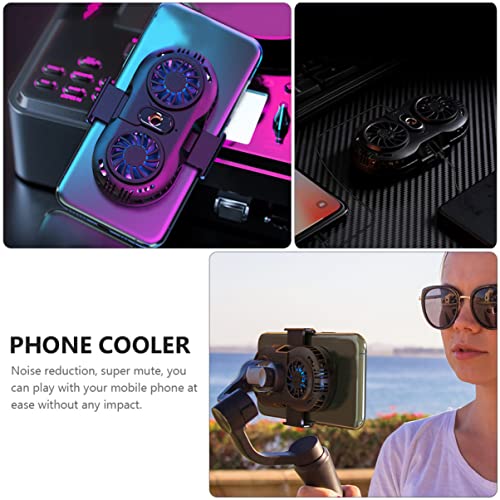 3pcs Gaming Heat Semiconductor Radiator to for Vlog Live Device Inches Smartphone Fan Cooler- Compatible Cell Chip Phone Semi-Conductor Black Pone Cooling Outdoor Streaming Sink