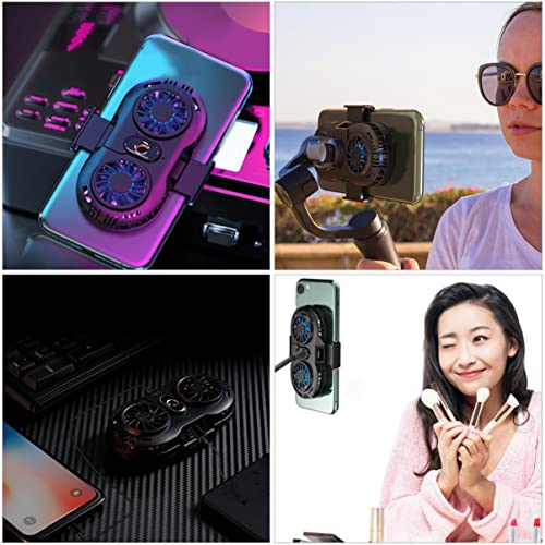 3pcs Gaming Heat Semiconductor Radiator to for Vlog Live Device Inches Smartphone Fan Cooler- Compatible Cell Chip Phone Semi-Conductor Black Pone Cooling Outdoor Streaming Sink