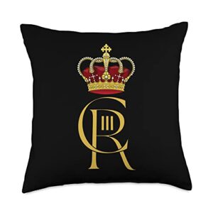 coronation 2023 king charles iii coronation 2023 t shirt,king charles gift retro throw pillow, 18x18, multicolor