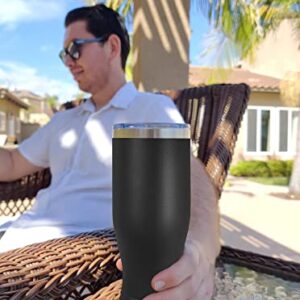 LaserGram 20oz Vacuum Insulated Pilsner Mug, Hecho En El Salvador, Personalized Engraving Included (Black)