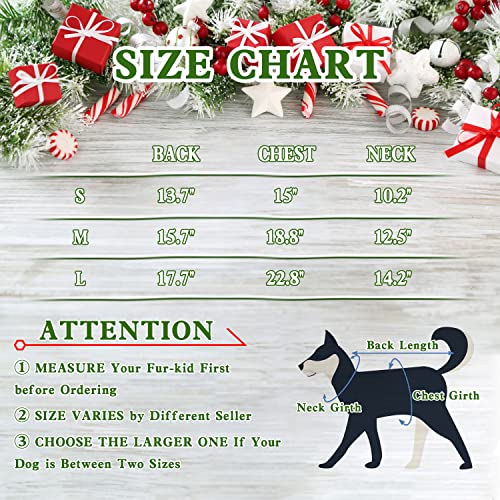 Dog Sweater Knitwear Dog Warm Winter Clothing for Medium Dogs Cats Puppy Classic Green Plaid Turtleneck Knitted Clothes for Boys Girls Dogs Gift for Dogs in Christmas New Year