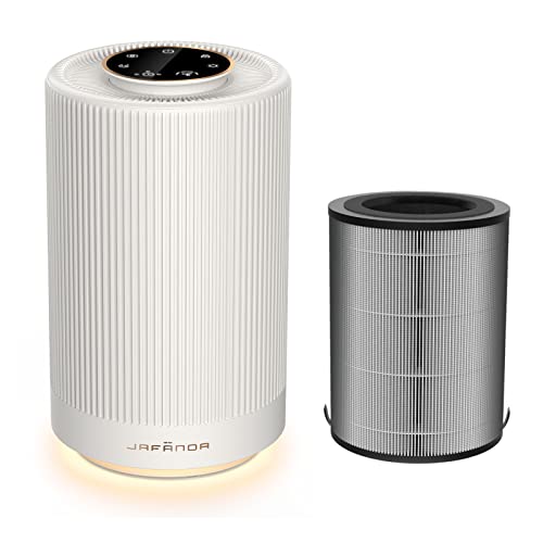 Jafanda Air Purifiers for Home bedroom,One Air Purifier and One Replacement Filter,H13 True HEPA Coverage 450 sqft,23 dB Air cleaner with Brushless Motor