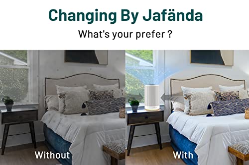 Jafanda Air Purifiers for Home bedroom,One Air Purifier and One Replacement Filter,H13 True HEPA Coverage 450 sqft,23 dB Air cleaner with Brushless Motor