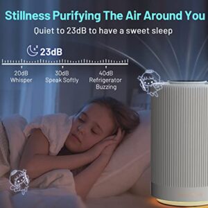 Jafanda Air Purifiers for Home bedroom,One Air Purifier and One Replacement Filter,H13 True HEPA Coverage 450 sqft,23 dB Air cleaner with Brushless Motor