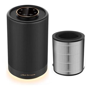 jafanda air purifiers for home bedroom,one air purifier and one replacement filter,h13 true hepa coverage 450 sqft,23 db air cleaner with brushless motor