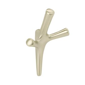 amerock hbx37016bbz | kodiak triple prong decorative wall hook | golden champagne hook for coats, hats, backpacks, bags | hooks for bathroom, bedroom, closet, entryway, laundry room, office