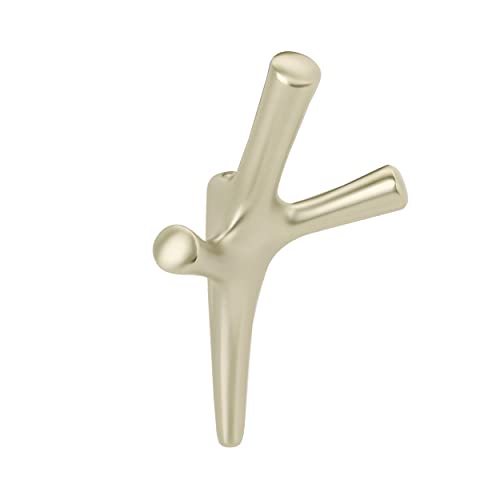 Amerock HBX37016BBZ | Kodiak Triple Prong Decorative Wall Hook | Golden Champagne Hook for Coats, Hats, Backpacks, Bags | Hooks for Bathroom, Bedroom, Closet, Entryway, Laundry Room, Office