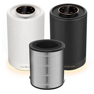 jafanda air purifiers for home bedroom,two air purifier and one replacement filter,h13 true hepa coverage 450 sqft,23 db air cleaner with brushless motor