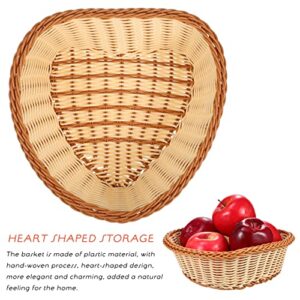 HANABASS 2pcs Decorative Storage Basket Home Sundries Organizing Basket Heart Shaped Storage Basket