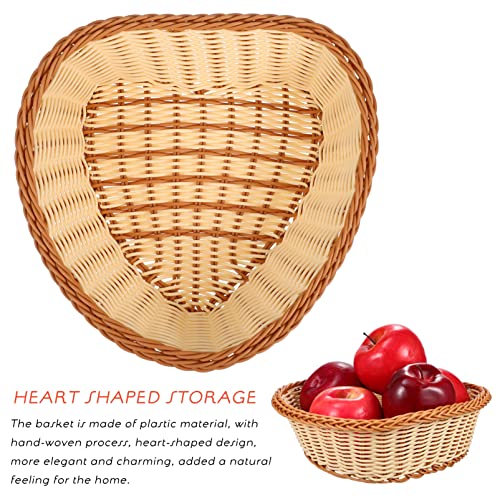 HANABASS 2pcs Decorative Storage Basket Home Sundries Organizing Basket Heart Shaped Storage Basket