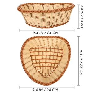 HANABASS 2pcs Decorative Storage Basket Home Sundries Organizing Basket Heart Shaped Storage Basket