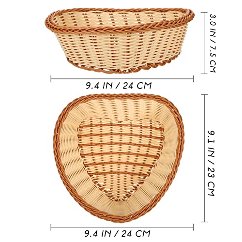 HANABASS 2pcs Decorative Storage Basket Home Sundries Organizing Basket Heart Shaped Storage Basket