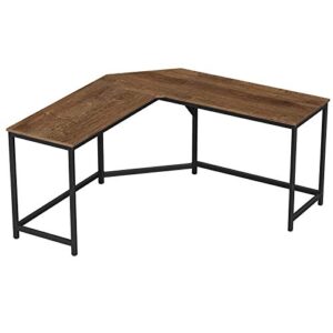 VASAGLE ALINRU L-Shaped Computer Corner Desk, 58.7 x 58.7 x 29.5 Inches, Walnut Brown + Black & Computer Writing Desk, 39 Inch Office Study Table, 39.4", Walnut Brown