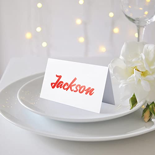 PECULA 120 Pcs Place Cards Blank Fillable Banquet Seat Card, 2x3.5in Place Cards for Table Setting, Escort Cards, Name Cards, Wedding Place Cards for Wedding, Table, Dinner Parties