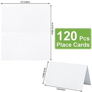 PECULA 120 Pcs Place Cards Blank Fillable Banquet Seat Card, 2x3.5in Place Cards for Table Setting, Escort Cards, Name Cards, Wedding Place Cards for Wedding, Table, Dinner Parties