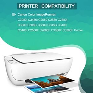 GREENBOX Compatible Canon GPR-23 Toner Cartridge Replacement for Color ImageRunner C2550, C2880, C3380 Printer (BCMY One Each: 0452B003AA, 0453B003AA, 0454B003AA, 0455B003AA