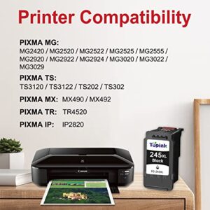 Topink 245XL Black Ink Cartridge for Canon Printer Ink 245 Black XL PG-245 PG 243 PG-243 Compatible with Cannon Pixma MX490 MX492 MG2522 TS3100 TS3122 TS3300 TS3322 TR4500 TR4520 TR4522 Printer