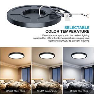 yotutun LED Ceiling Light Fixture 24W LED Flush Mount Ceiling Light, 3 Color Temperatures Dimmable Ceiling Light Fixture for Kitchen,Bedroom,Bathroom,Dining Room,Hallway (1 Pack)