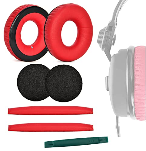 Ear Pads Compatible with Sennheiser HD25 HD25-II HD25SP HD25SP-II Limited 75th Anniversary Edition Headphones Earpads Ear Cushion Repair Parts Red Color