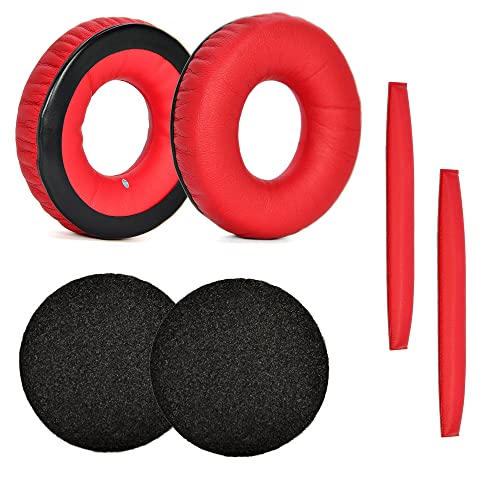 Ear Pads Compatible with Sennheiser HD25 HD25-II HD25SP HD25SP-II Limited 75th Anniversary Edition Headphones Earpads Ear Cushion Repair Parts Red Color