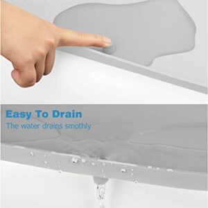 Under Sink Mat Waterproof 28"x22" Kitchen Cabinet Mat - Silicone Under Sink Liner Drip Tray with Drain Hole for The Kitchen, Bath, and Laundry Cabinets