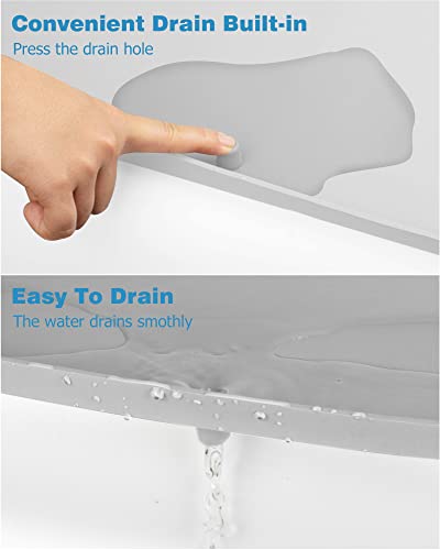 Under Sink Mat Waterproof 28"x22" Kitchen Cabinet Mat - Silicone Under Sink Liner Drip Tray with Drain Hole for The Kitchen, Bath, and Laundry Cabinets