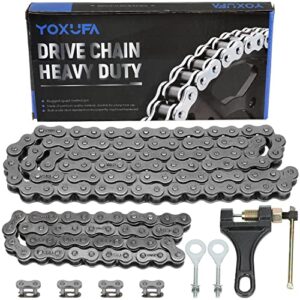 yoxufa 420 jackshaft chain 42 link + 90 link with chain breaker for coleman ct200u ct200u-ex bt200x baja warrior mb200 massimo mini bike predator 212cc 200cc 196cc 6.5hp powersports parts