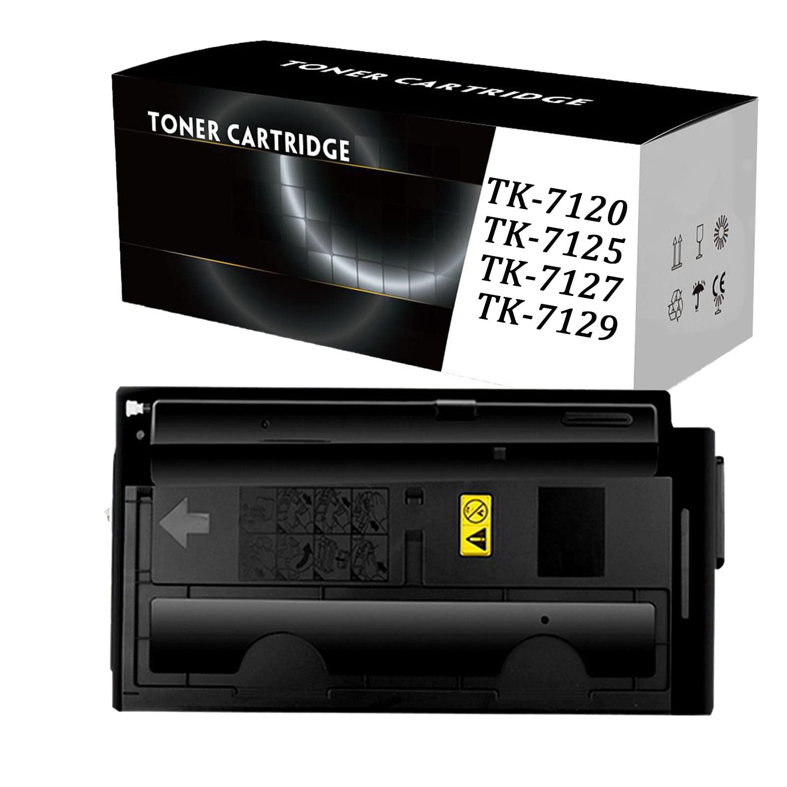 MYSEC Black Toner Cartridge TK- 7120 7121 7125 7127 7129 Compatible for Kyocera TASKalfa 3212i Printer Cartridge