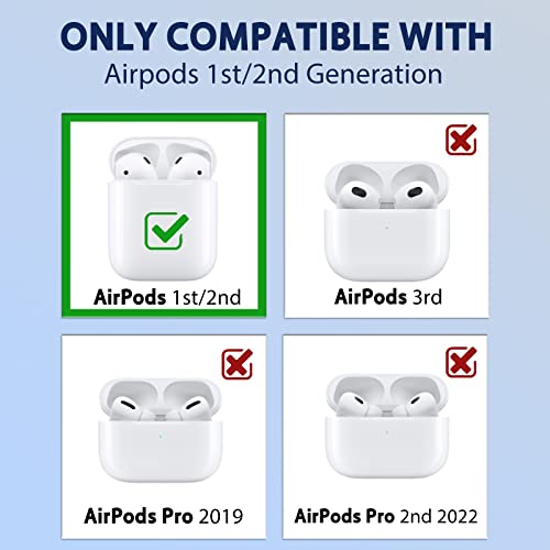 JoySolar 2 Packs for Airpod 1&2 Case Cute Cartoon 3D Soft Silicone Air Pods Funny Cover Kawaii Fun Cool Food Unique Shell Stylish Girls Kids Teens Women Cases for Airpods 1/2(Chocolate+Biscuits)