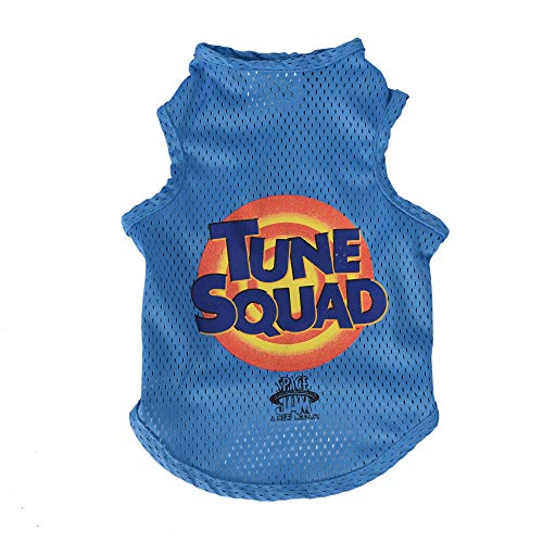 Looney Tunes Space Jam 2 Tune Squad Dog Tank Top, Medium Dog Shirt | Looney Tunes Space Jam Jersey, Mesh Blue Dog Shirt for Medium Dogs from Space Jam Movie