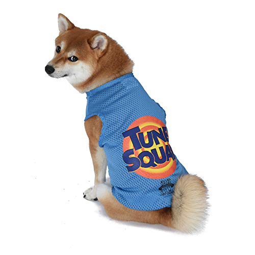 Looney Tunes Space Jam 2 Tune Squad Dog Tank Top, Medium Dog Shirt | Looney Tunes Space Jam Jersey, Mesh Blue Dog Shirt for Medium Dogs from Space Jam Movie