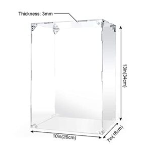 Clear Acrylic Headphones Display Box Dust Cover for Headphones, Collectibles, Figure, Trophy, Model Assemble Cube Stand Dustproof Protection Headphones Showcase Cover (10x7x13 in)