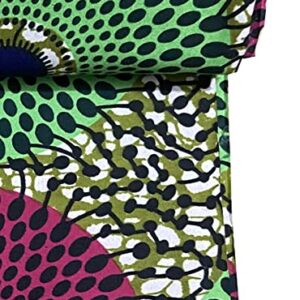 African Wax Prints Fabric New Ankara Bazin 6 Yards African Cloth for Party Dress (P067)