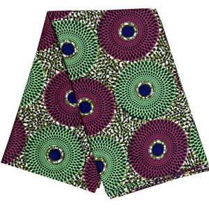 African Wax Prints Fabric New Ankara Bazin 6 Yards African Cloth for Party Dress (P067)