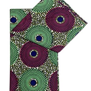 African Wax Prints Fabric New Ankara Bazin 6 Yards African Cloth for Party Dress (P067)