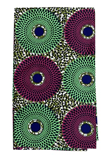 African Wax Prints Fabric New Ankara Bazin 6 Yards African Cloth for Party Dress (P067)