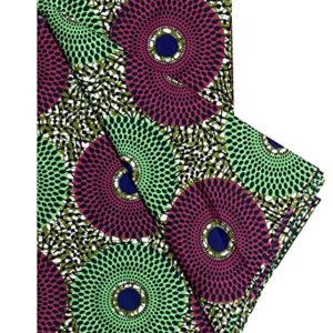 African Wax Prints Fabric New Ankara Bazin 6 Yards African Cloth for Party Dress (P067)