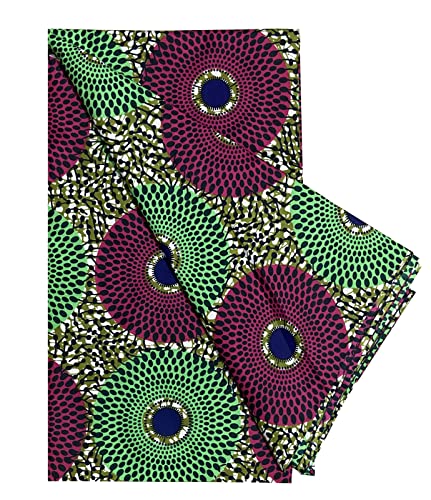 African Wax Prints Fabric New Ankara Bazin 6 Yards African Cloth for Party Dress (P067)