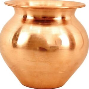 Copper Kalash Lota Pot, Puja Wedding Purpose Temple, Home and Perfect for gift.Capacity 500 ML,100% Pure Copper Vessel Lota Kalash, (Size in inches 4 x 4.2 x 4)1 Pc