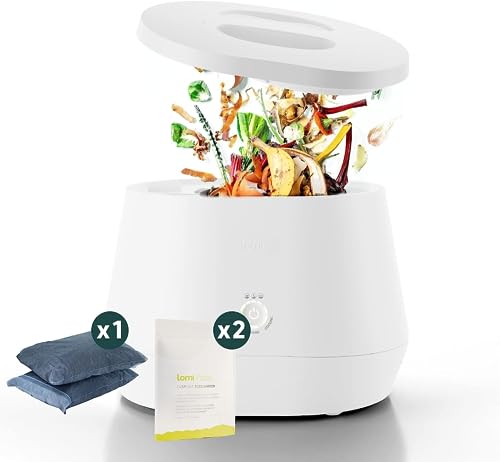 Lomi | World's First Smart Waste Electric Kitchen Composter | Turn Waste into Natural Fertilizer with a Single Button with Lomi Classic, The Smart Waste™ Electric Kitchen composter (Lomi Bundle)