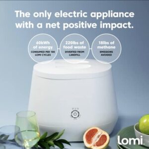 Lomi | World's First Smart Waste Electric Kitchen Composter | Turn Waste into Natural Fertilizer with a Single Button with Lomi Classic, The Smart Waste™ Electric Kitchen composter (Lomi Bundle)