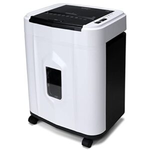 aurora au120mb 120-sheet auto feed high security micro-cut paper shredder / 30 minutes (white/black)