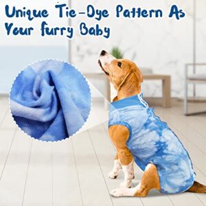 Dog Surgery Recovery Suit, Tie Dye Pet Surgical Suit for Female, Cone E-Collar Alternatives After Spay Abdominal Wounds Protector, Neuter Dog Anti-Licking Onesie for Small Medium Large Dogs, X-Large