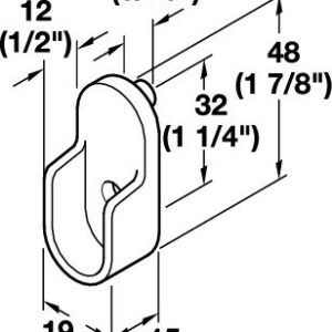 Oval Closet Rod with End Supports (CHROME - 30 inch)