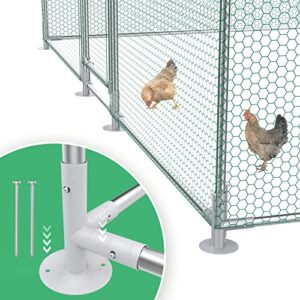 Unovivy Large Metal Chicken Coop, Walk-in Poultry Cage Chicken Run Pen Dog Kennel Duck House Rabbits Habitat Cage Spire Shaped Coops and Secure Lock for Outside, Backyard and Farm(10'Lx6.6'W x6.56'H)