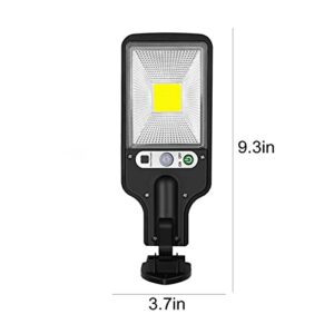 Qiopertar Solar Street Light IP65 Waterproof Outdoor Solar Powered Street Lights Dusk to Da-wn with Motion Sensor LED Security Flo-od Light for Parking Lo Drive-Way Square Yard Garden