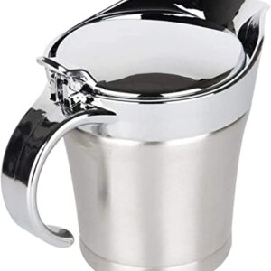 16Oz Stainless Steel Double Insulated Gravy Boat/Sauce Jug - with Hinged Lid