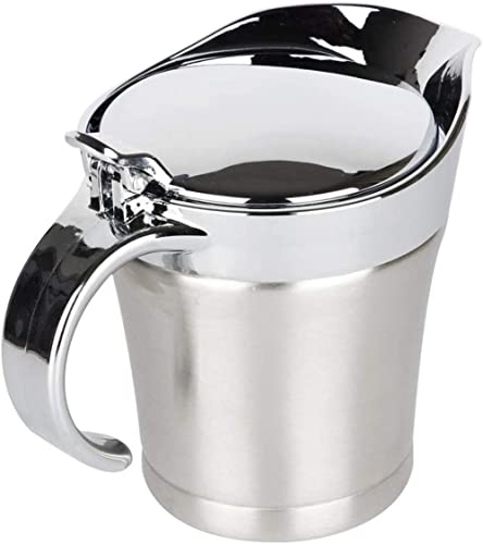 16Oz Stainless Steel Double Insulated Gravy Boat/Sauce Jug - with Hinged Lid