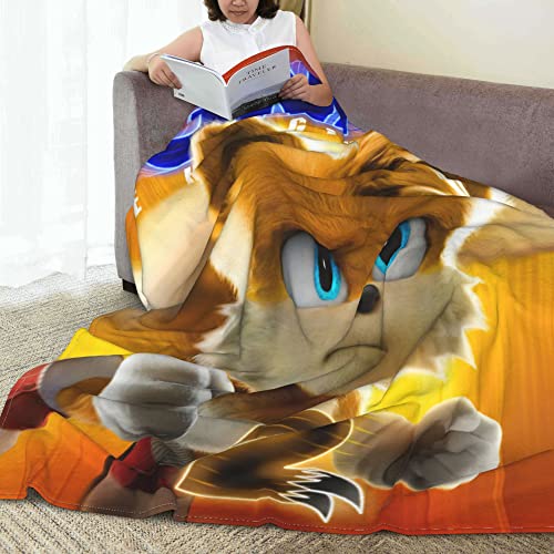 Annkoifu 40"X50" 3D Printing Throw Blanket Cartoon Personalized Print Blanket Cozy Soft Blanket Provide Warm