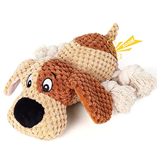 PUHOHUN Squeaky Dog Toys Dog Plush Toy for Large Chewers Dog Toys with Crinkle Paper and Squeaker Tug of War Dog Toys